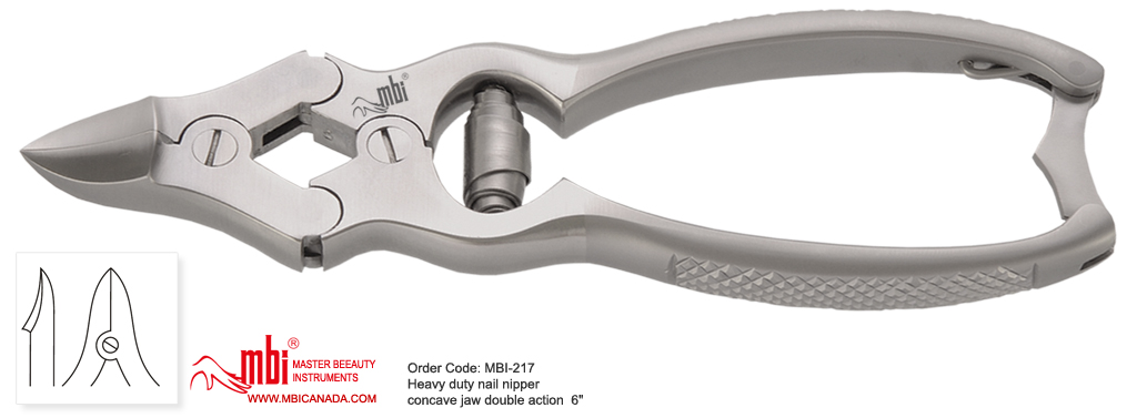 Stainless Steel heavy duty nail nipper concave jaw double action 6” | L ...