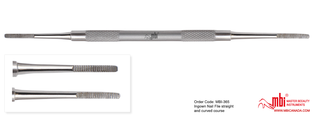 Stainless steel ingrown nail file (medium) double ended | L'Moor